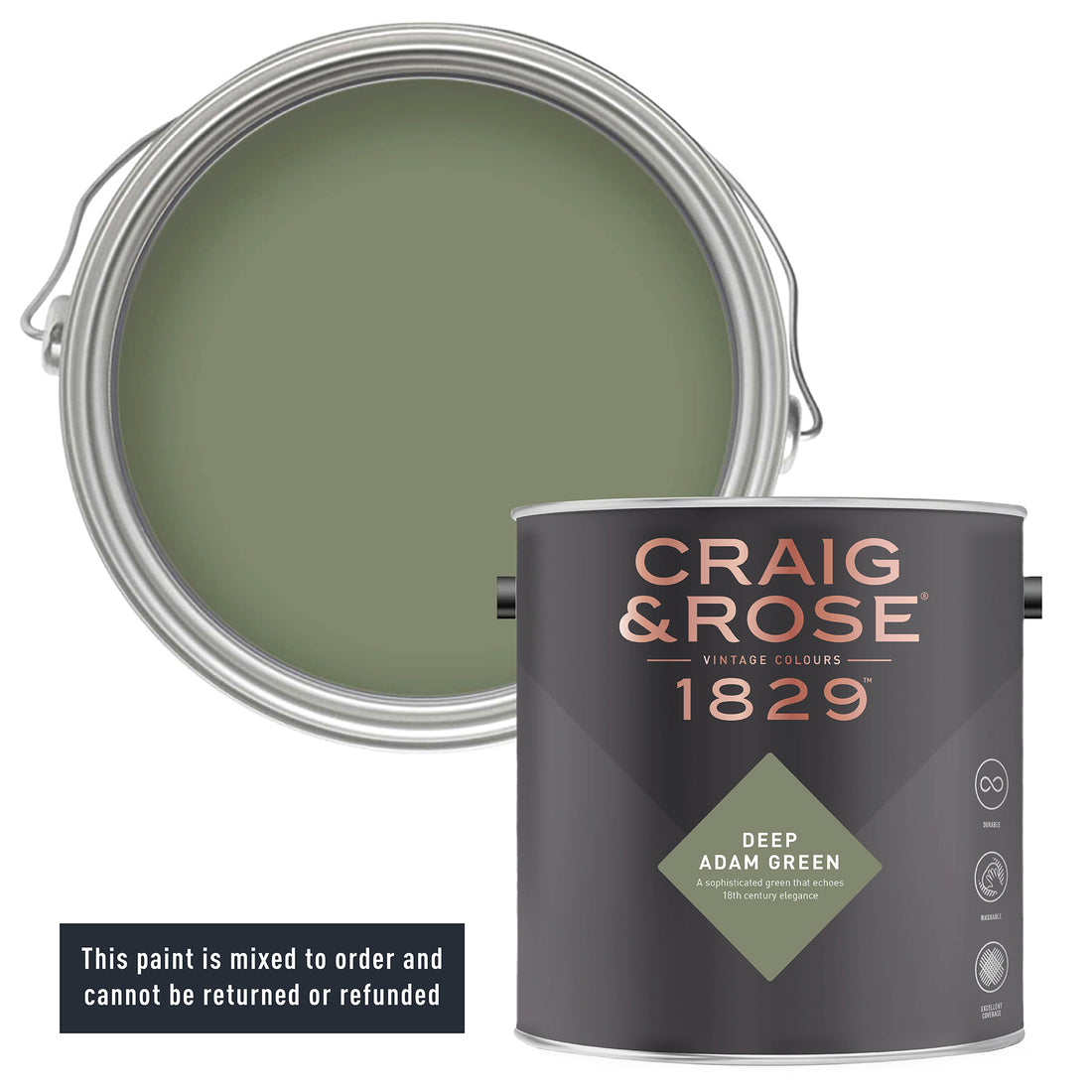 Deep Adam Green l 1829 Vintage Colours l Craig & Rose Paint