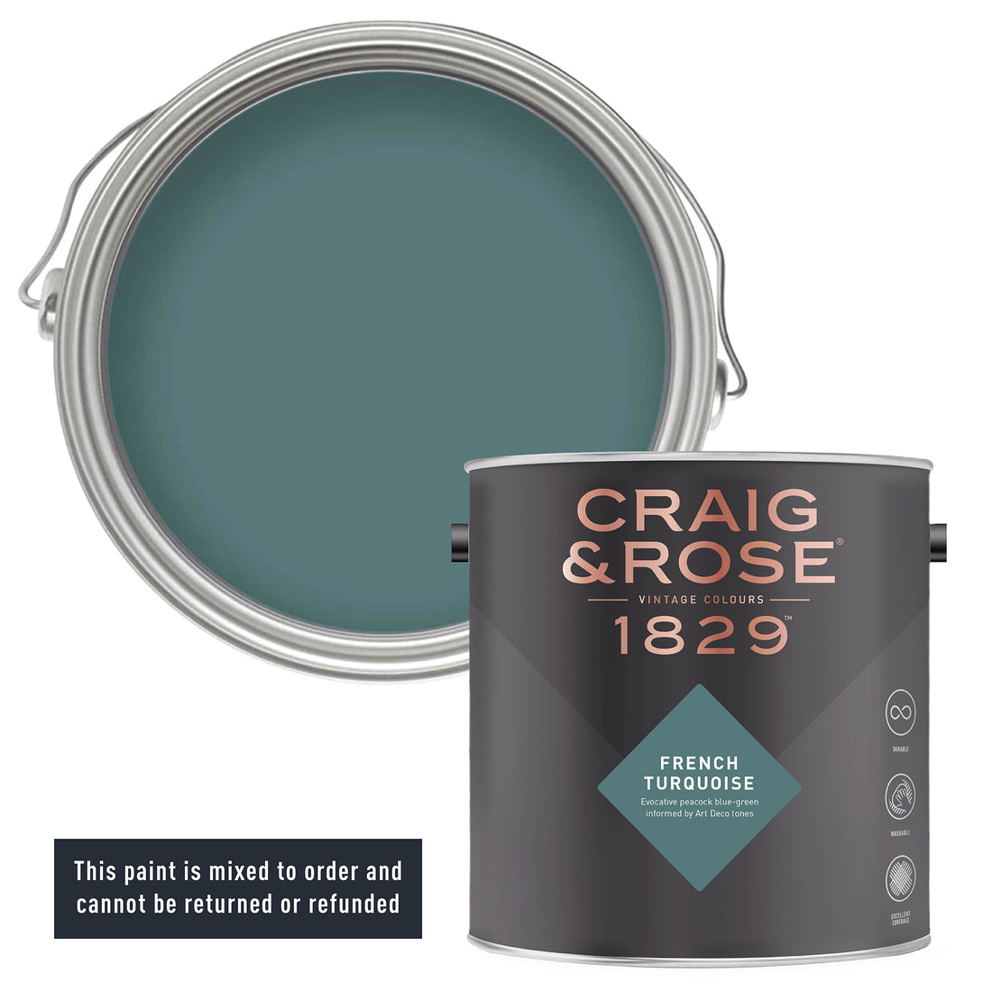 French Turquoise l 1829 Vintage Colours l Craig & Rose Paint