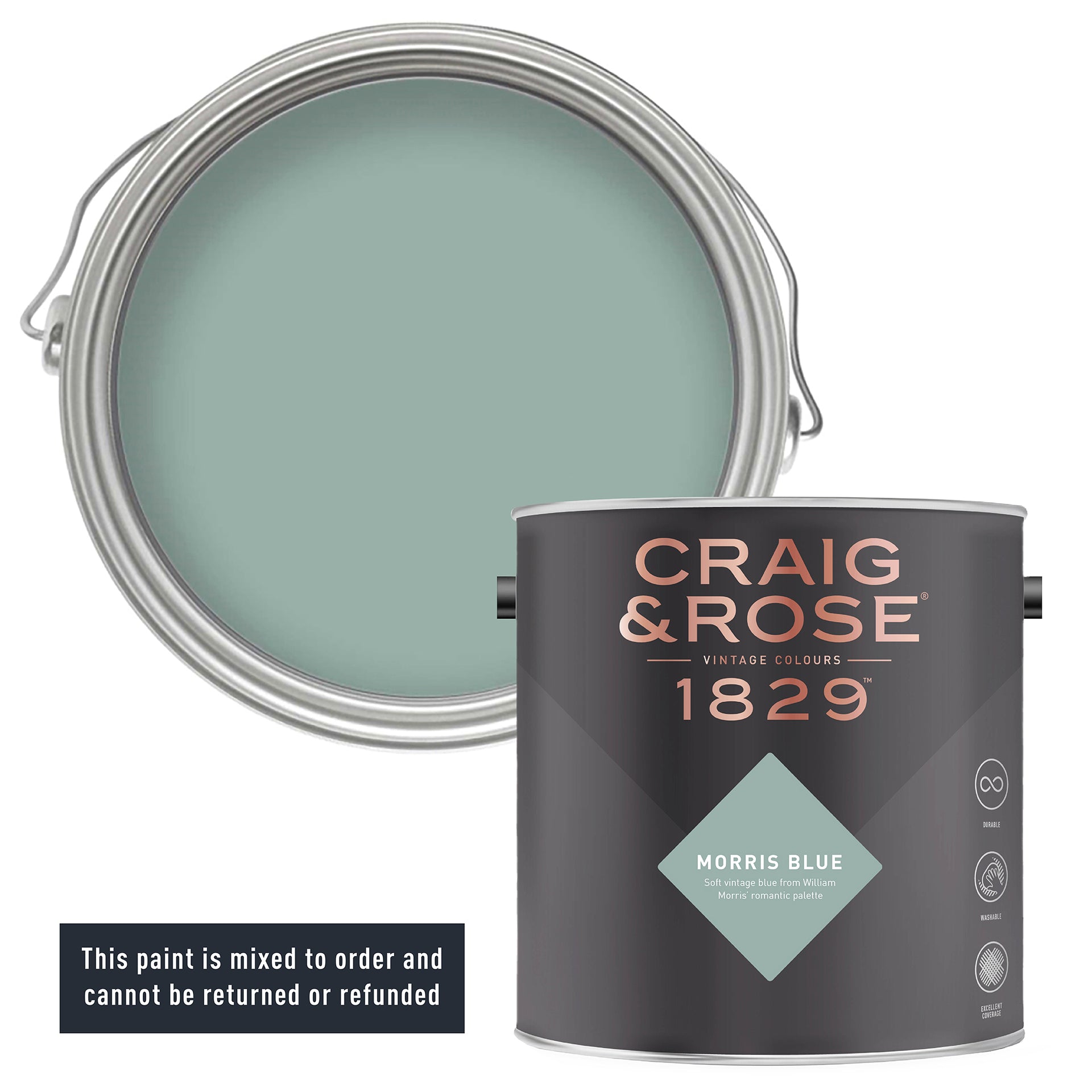 Morris Blue l 1829 Vintage Colours l Craig & Rose Paint